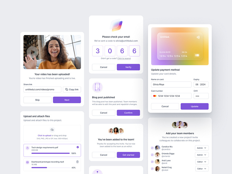 A Collection Of Modals — Untitled Ui By Jordan Hughes® On Dribbble