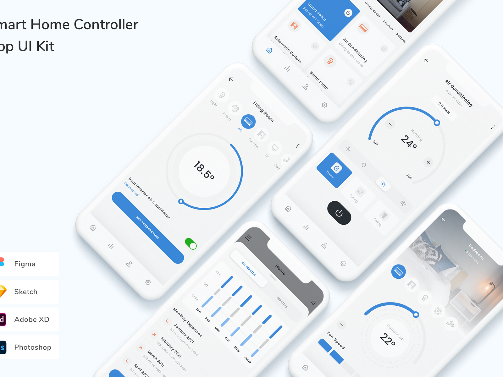 Smart Home Controller App UI Kit by UI Workshop on Dribbble