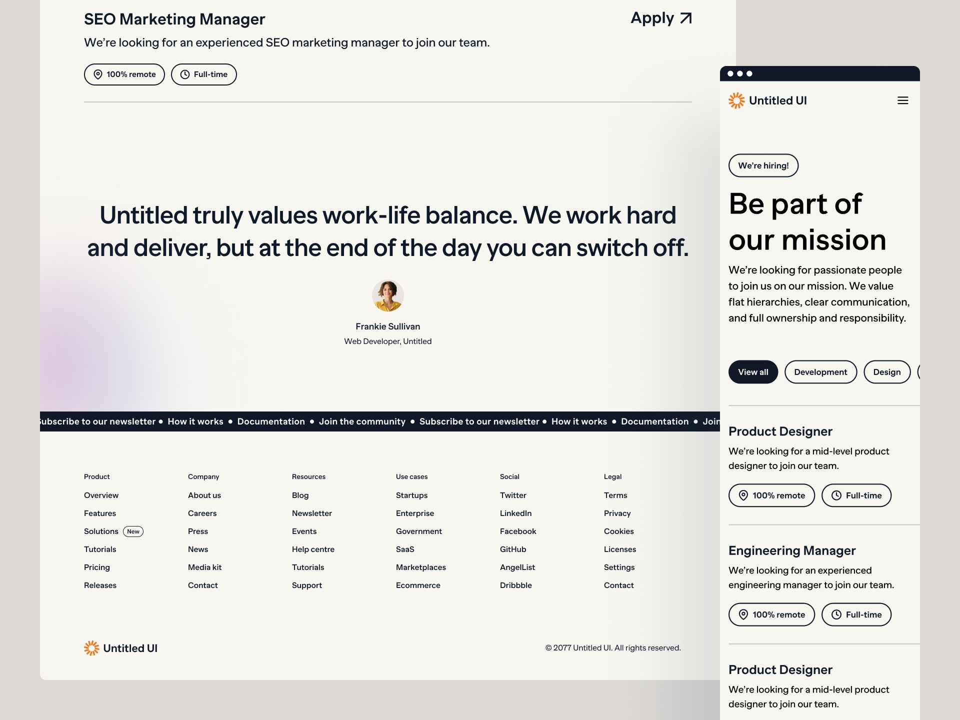 Careers page — Untitled UI by Jordan Hughes® on Dribbble