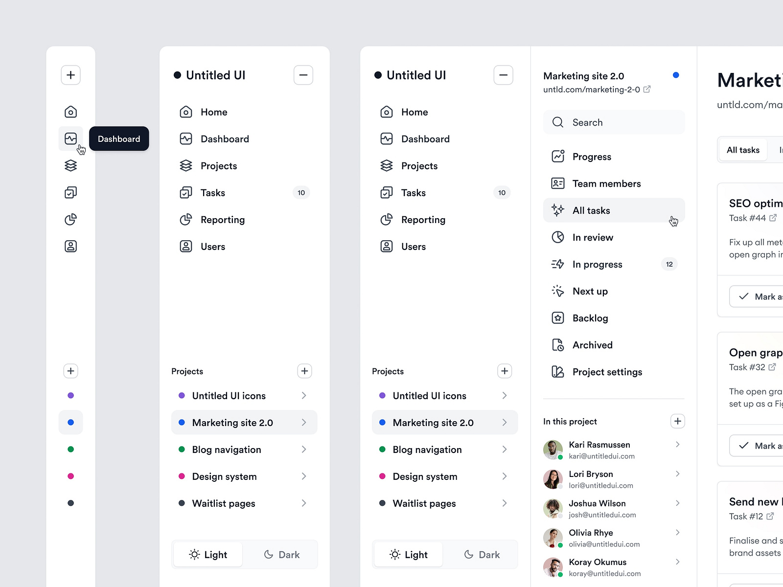 Three-tier sidebar navigation — Untitled UI by Jordan Hughes® on Dribbble