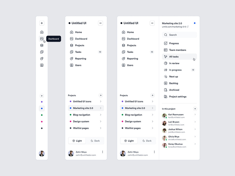 Three-tier sidebar navigation — Untitled UI by Jordan Hughes® on Dribbble Three-tier sidebar navigation — Untitled UI by Jordan Hughes® on Dribbble