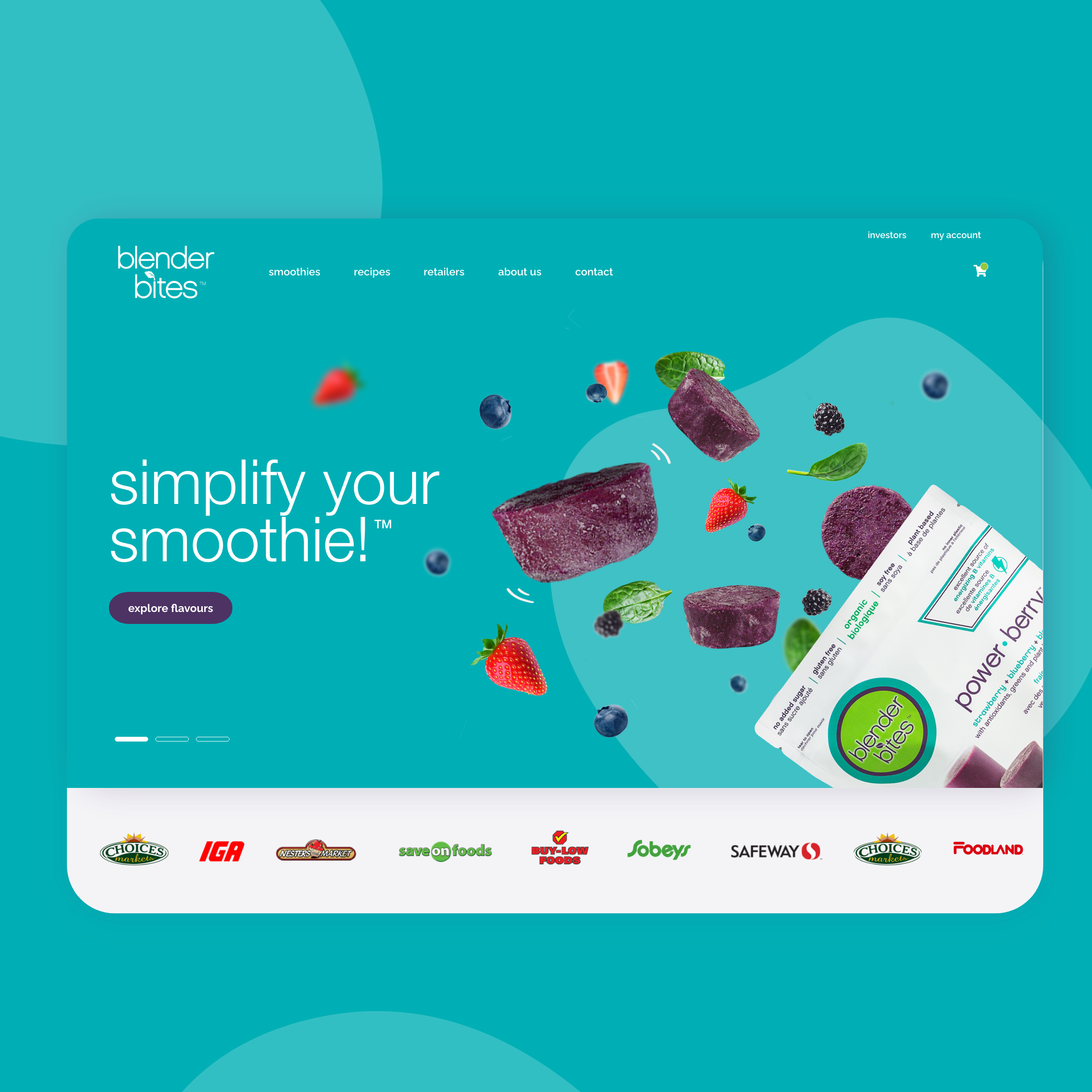Smoothie Website Design | Blender Bites by Myranda Wicks on Dribbble