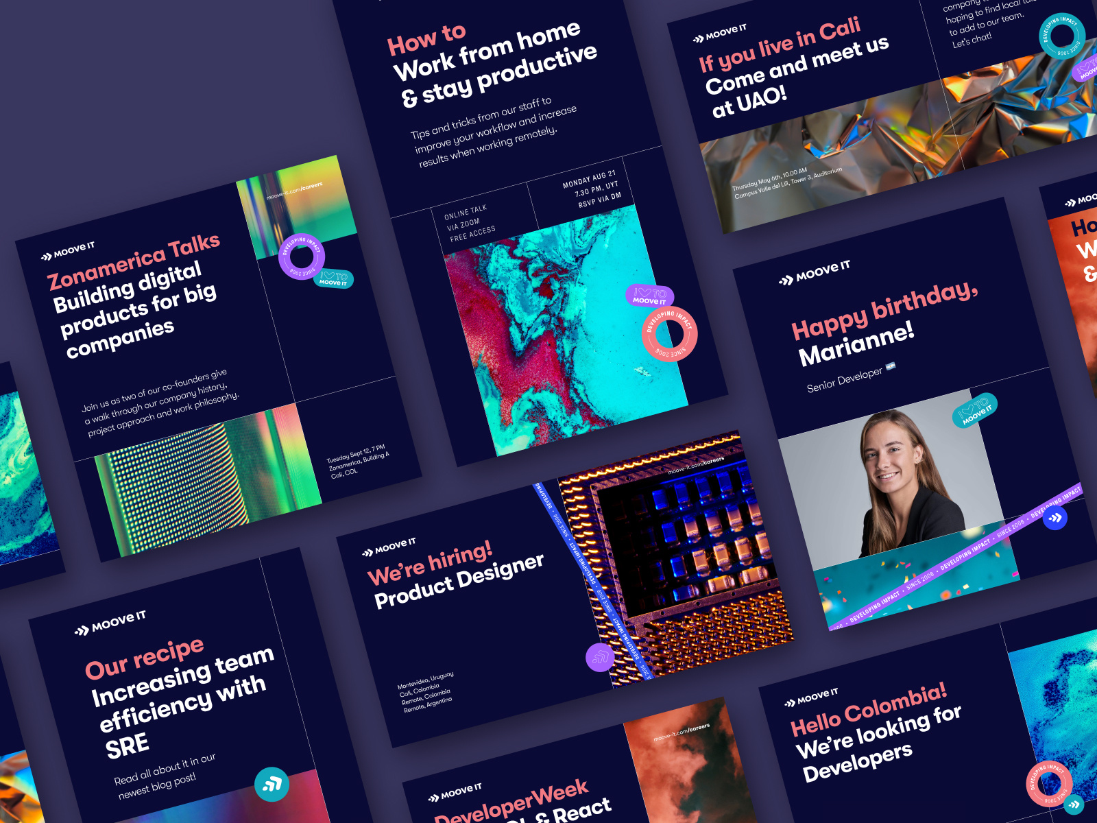 Moove it social media by Federico Hurst on Dribbble