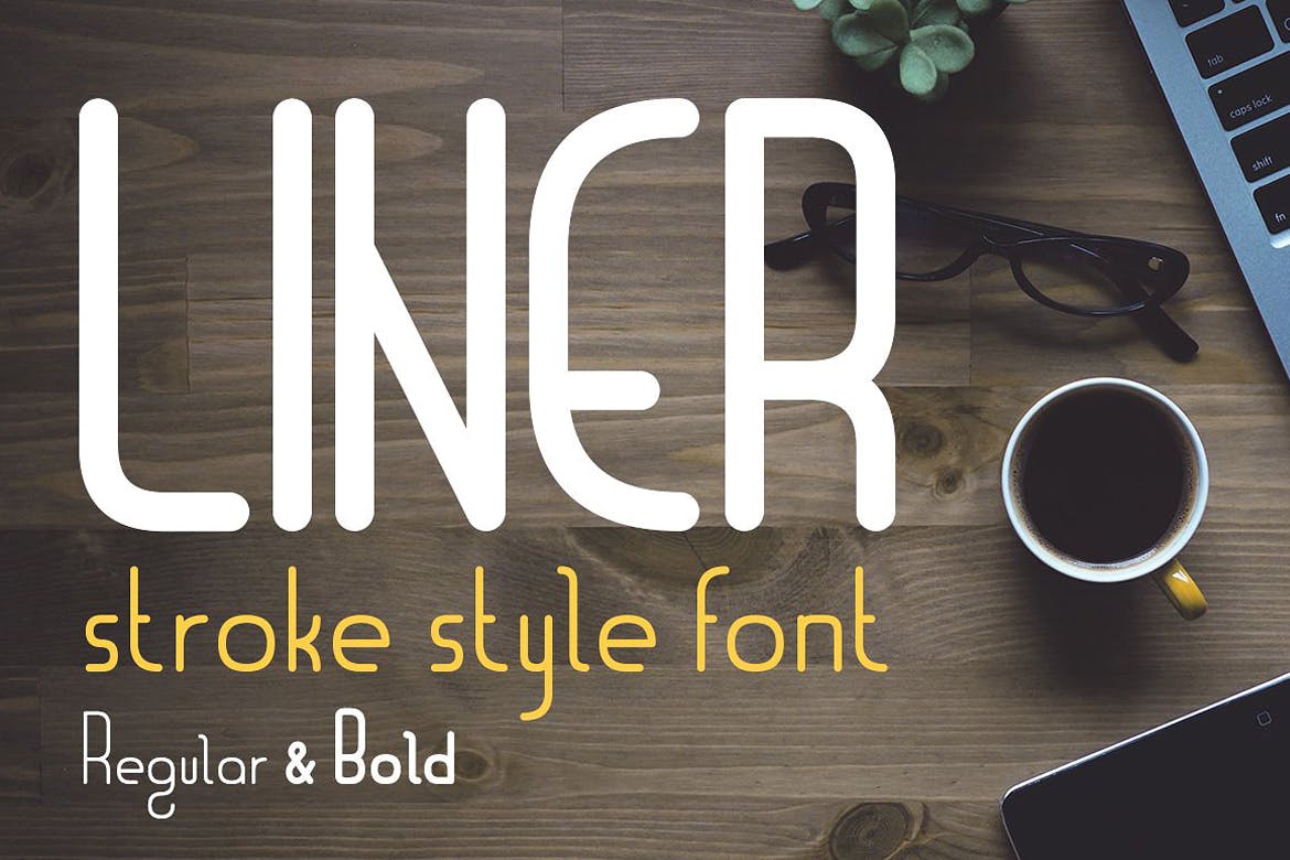LINER - Stroke Style Font by Display Fonts on Dribbble