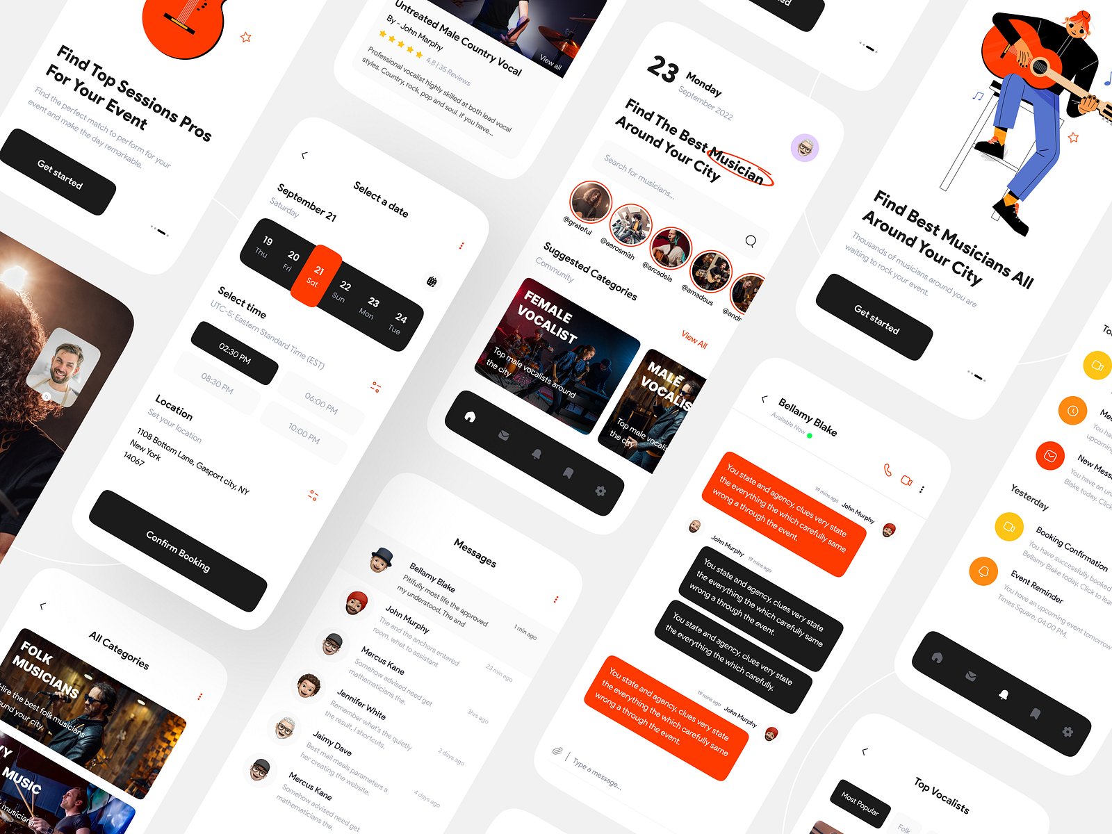 Musician Booking App by Akram Hossain for Echo on Dribbble