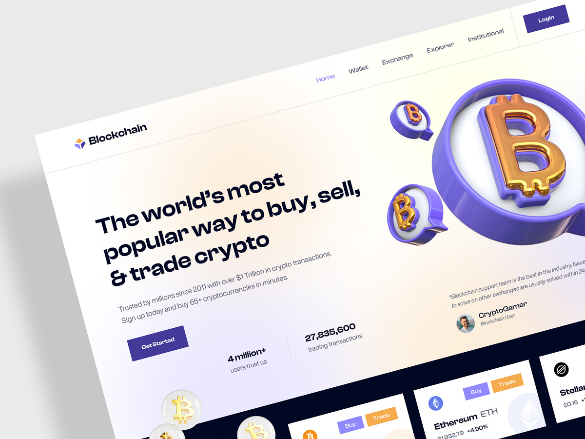 Browse thousands of Crypto Website images for design inspiration | Dribbble
