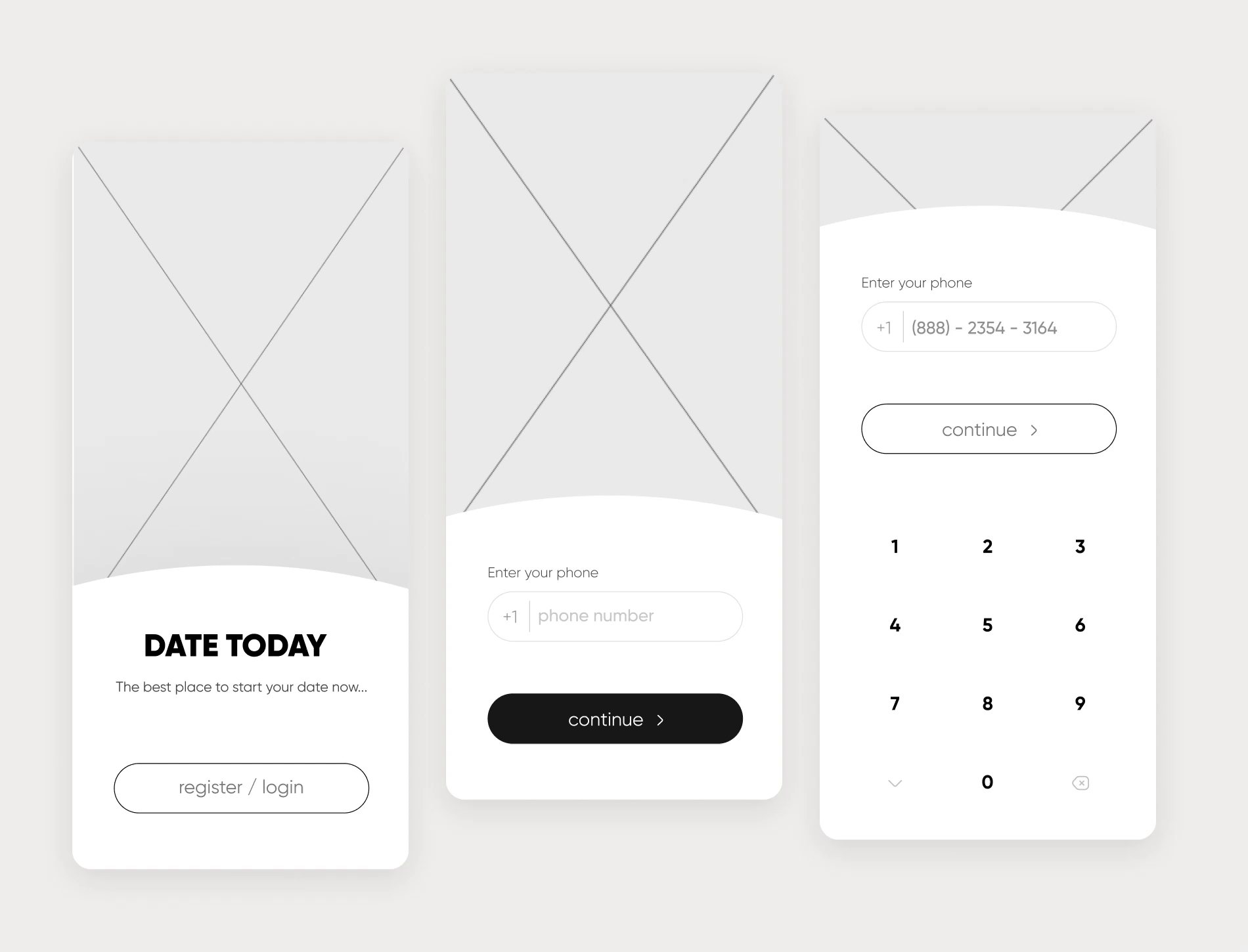 Date Today App login page design by Peyman Naeimi for oddes on Dribbble