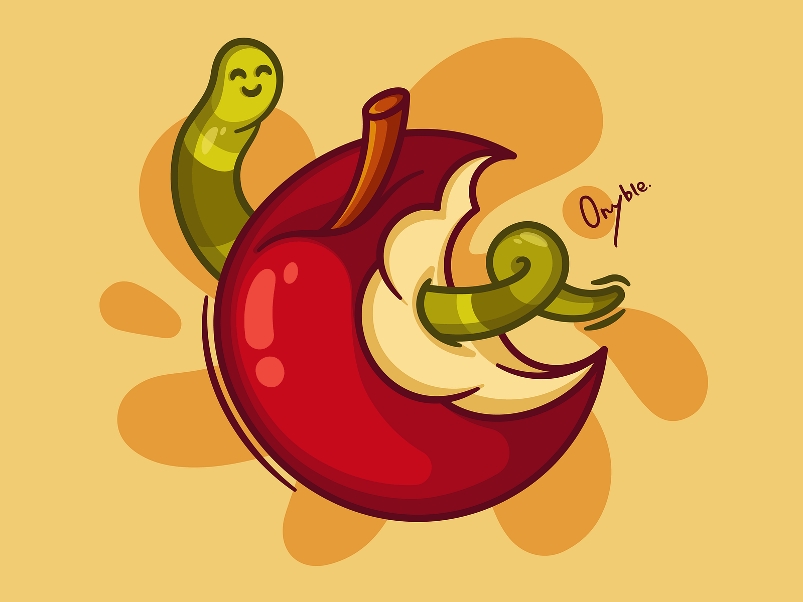 The Apple's Core - Fruit Food & Drink by Onyble - Idea on Dribbble
