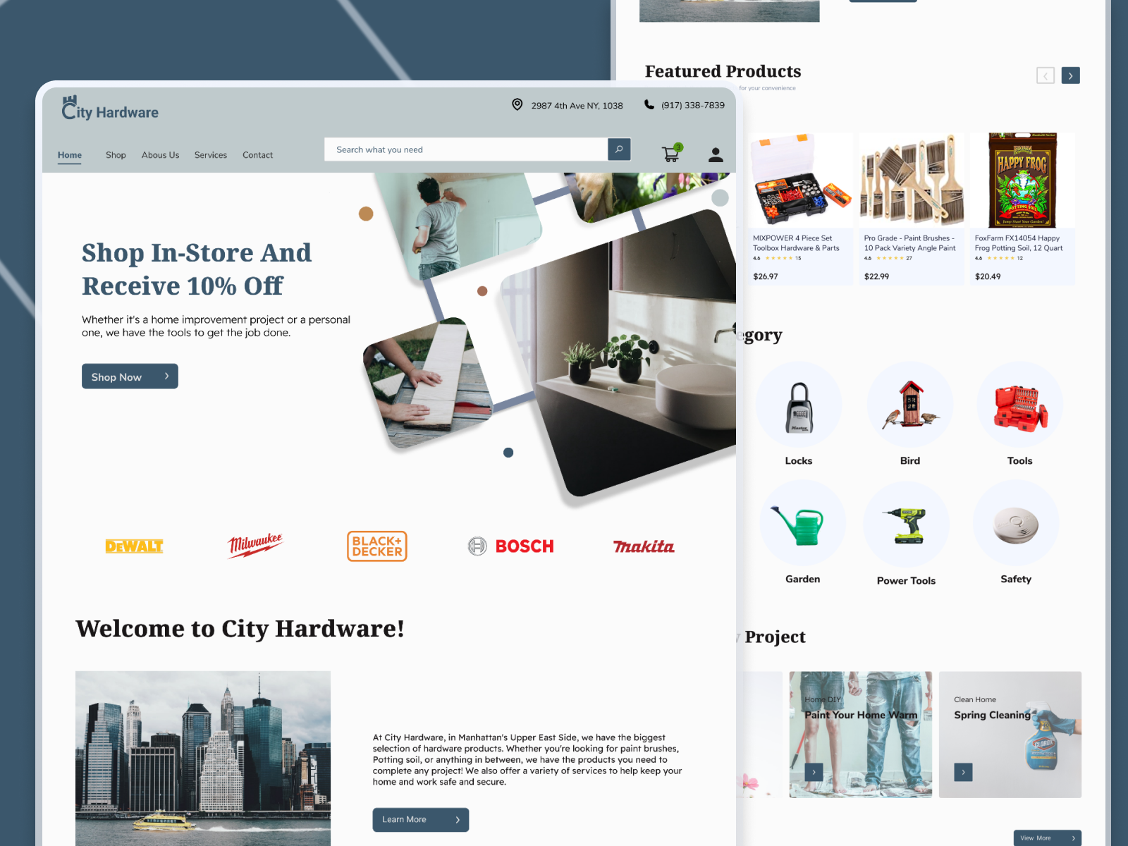 Hardware Store Landing Page by Kae Sandt on Dribbble