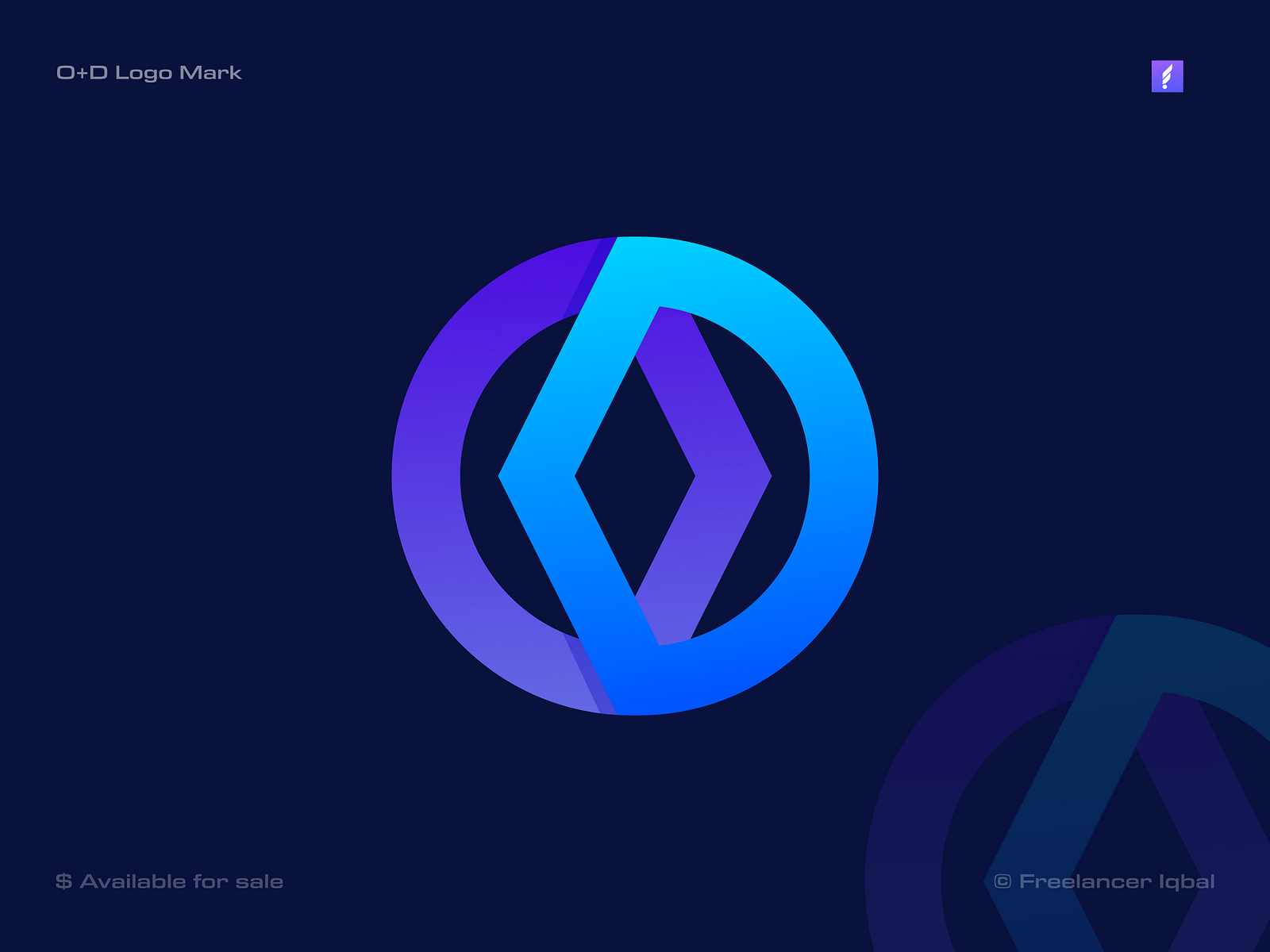 Letter O+D Brand Logo Mark by Freelancer Iqbal on Dribbble