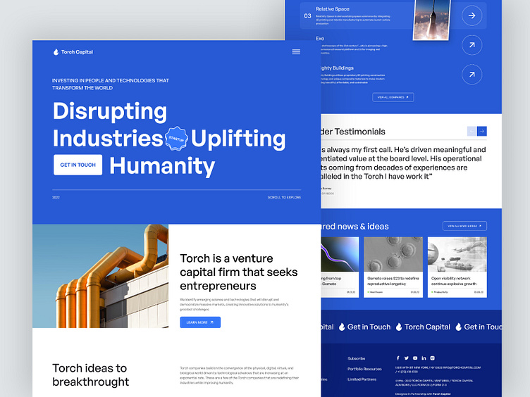 Torch Capital - Venture Capital Landing page by Refly Ilham Syabana for ...