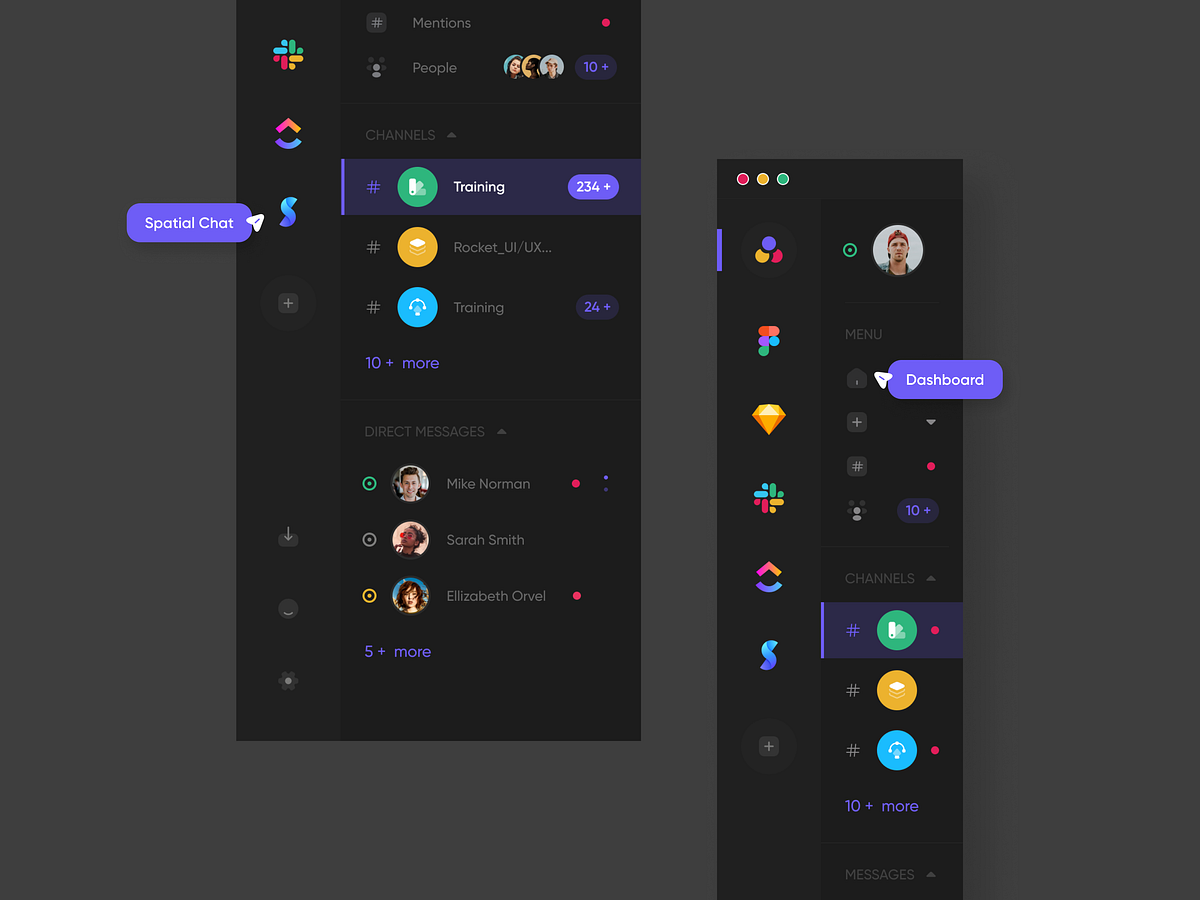 Sidebar Navigation - Dark Theme by Fatemeh Golivari on Dribbble