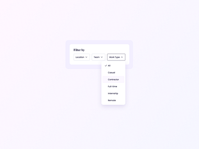 Filter UI Design by Ildiko Gaspar on Dribbble