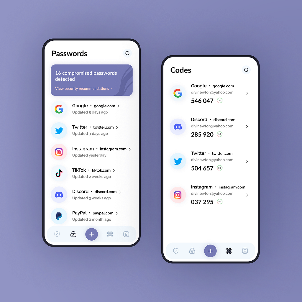 Password Manager App Design Concept by UI by Divi on Dribbble