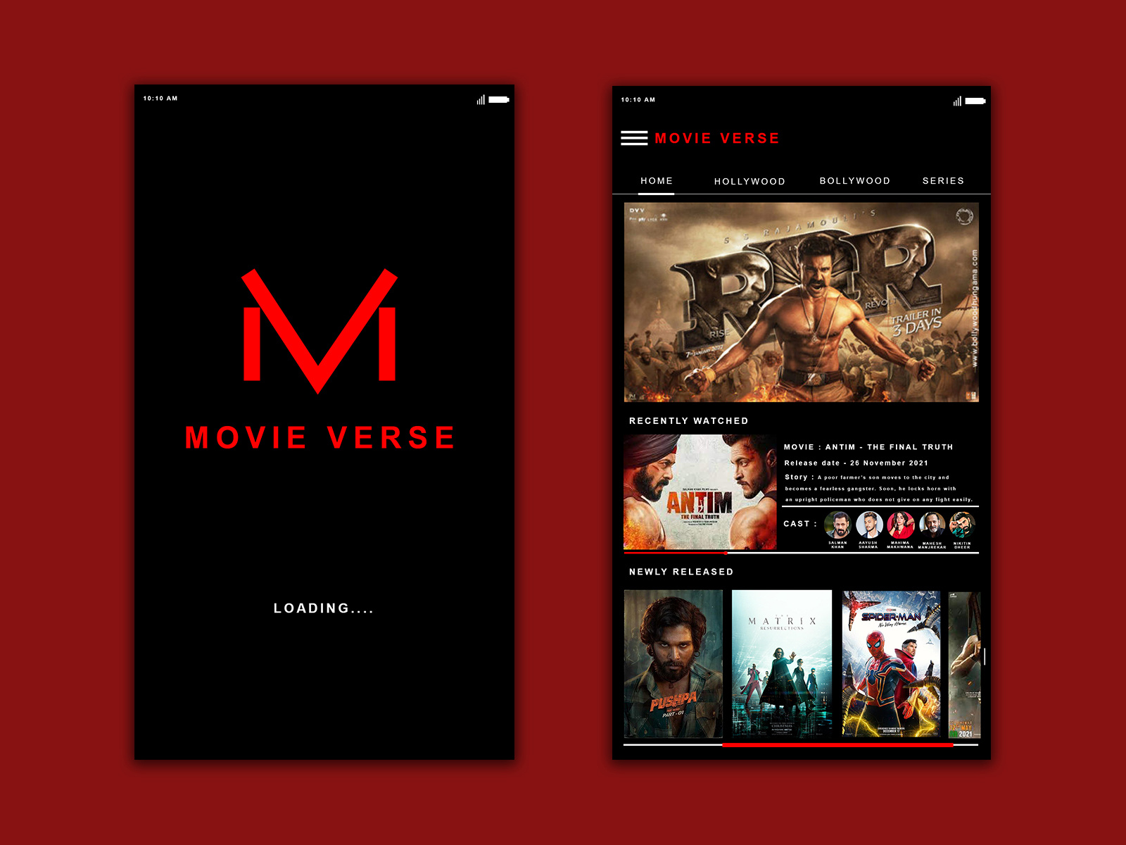 MOVIE APP UI DESIGN by Sayed Hifzain Ahmed on Dribbble