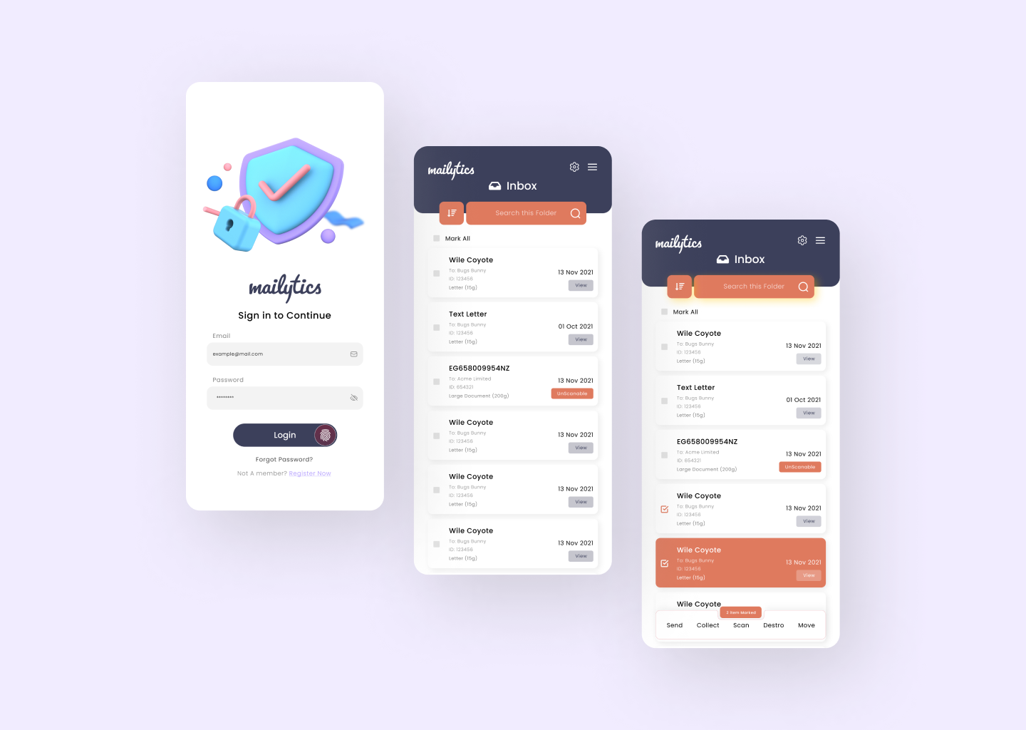 Mail and File transfer App UI Design by Samiul Islam on Dribbble