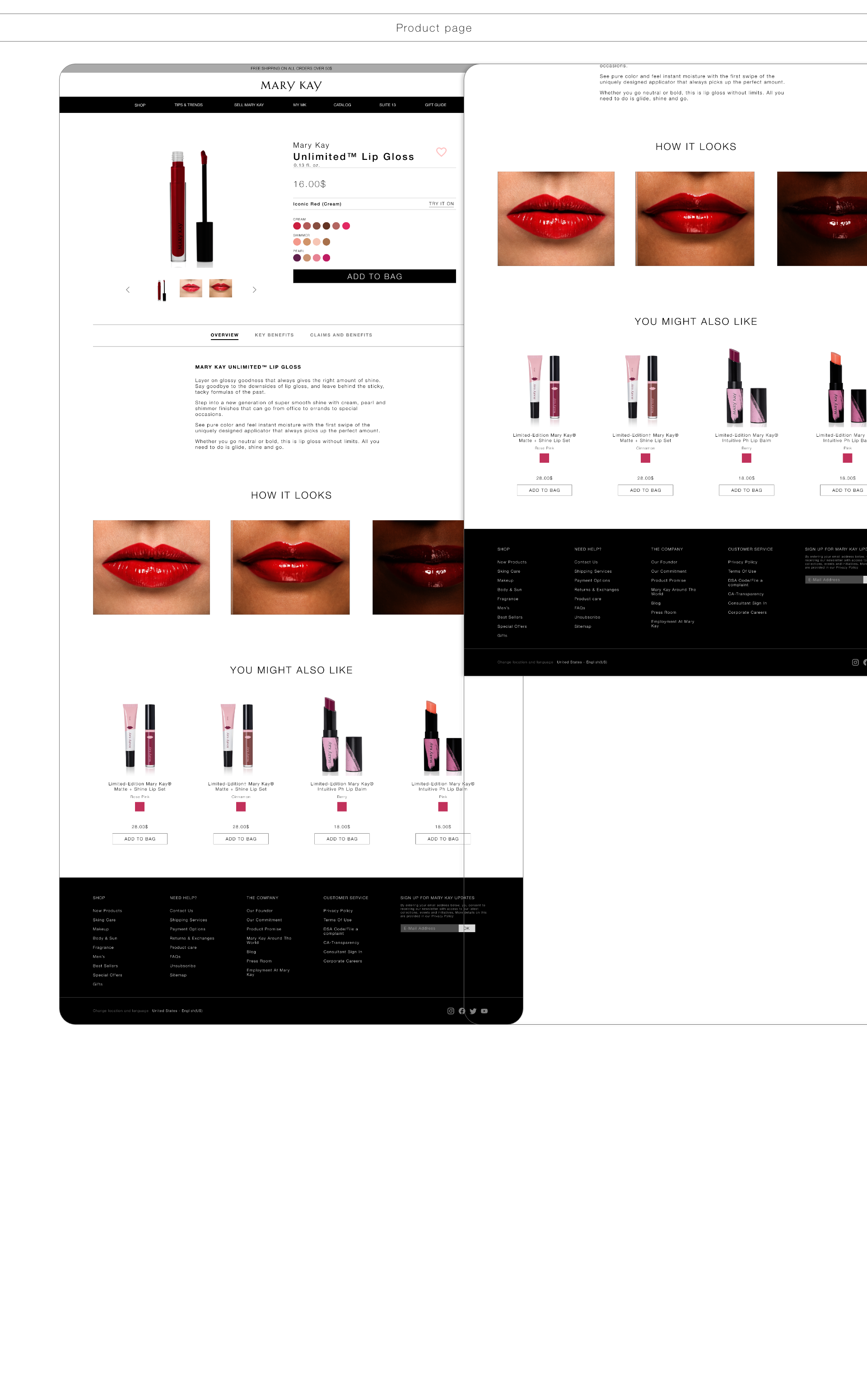 Mary Kay Website Redesign Product page by Anna Lebedenko on Dribbble
