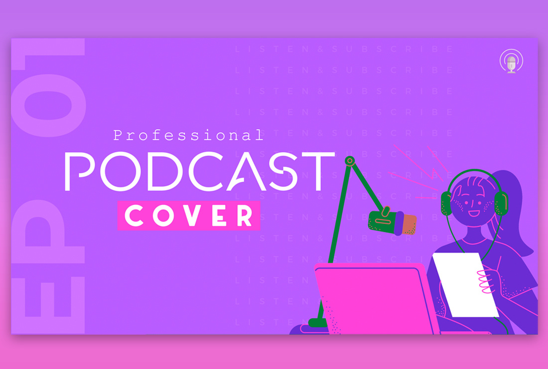 professional podcast cover art design by zb ahmed on Dribbble