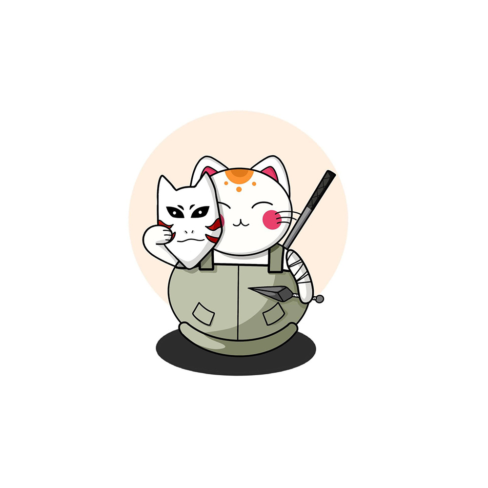 Cat from ANBU illustration by Kateryna Parashchuk on Dribbble