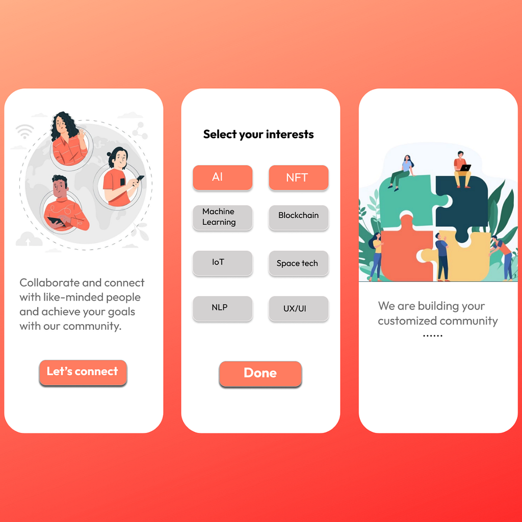 Community app design by aashi on Dribbble