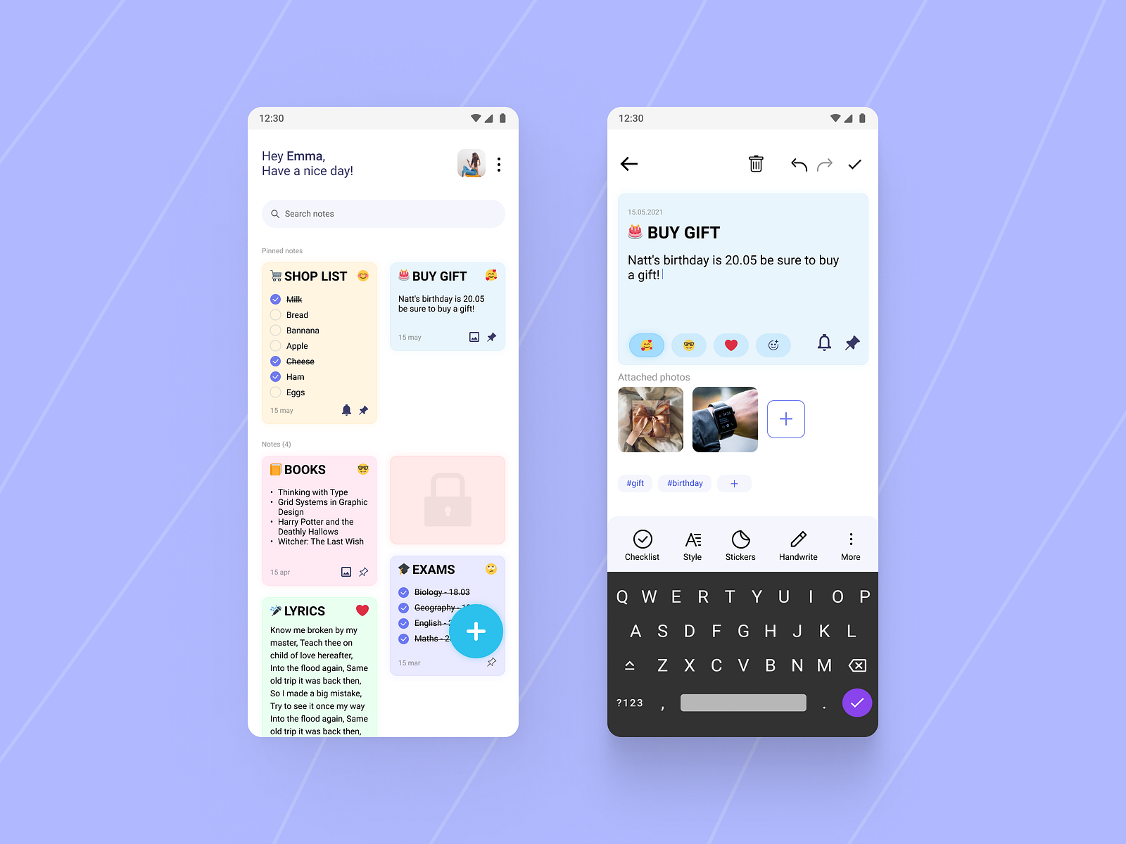 Notebook app by Bartłomiej Karczewski on Dribbble