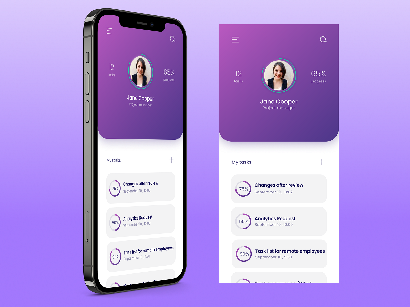 Profile page - Daily UI by Karyna on Dribbble
