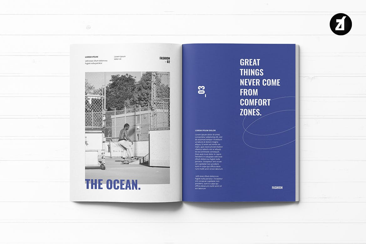 The ocean magazine by InDesign Essence on Dribbble