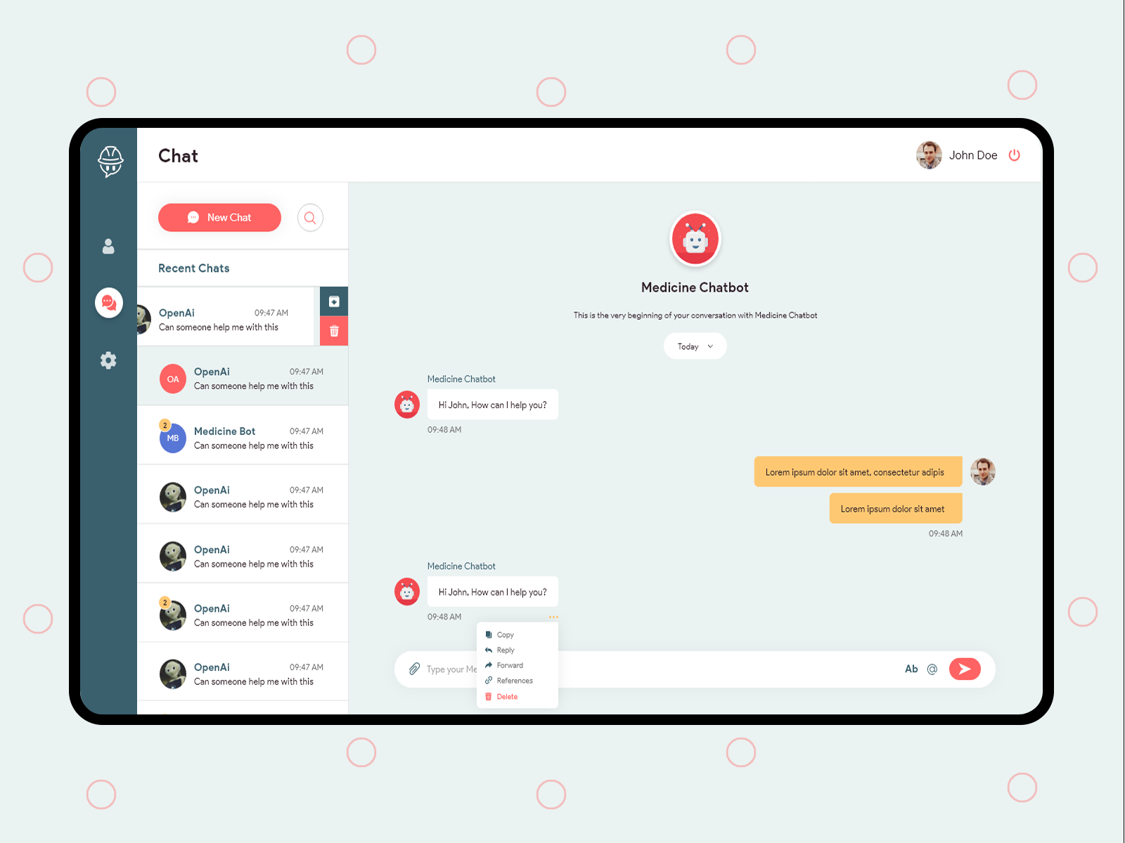 Chat UI UX Design by SAMARITAN TECHNOLOGIES on Dribbble