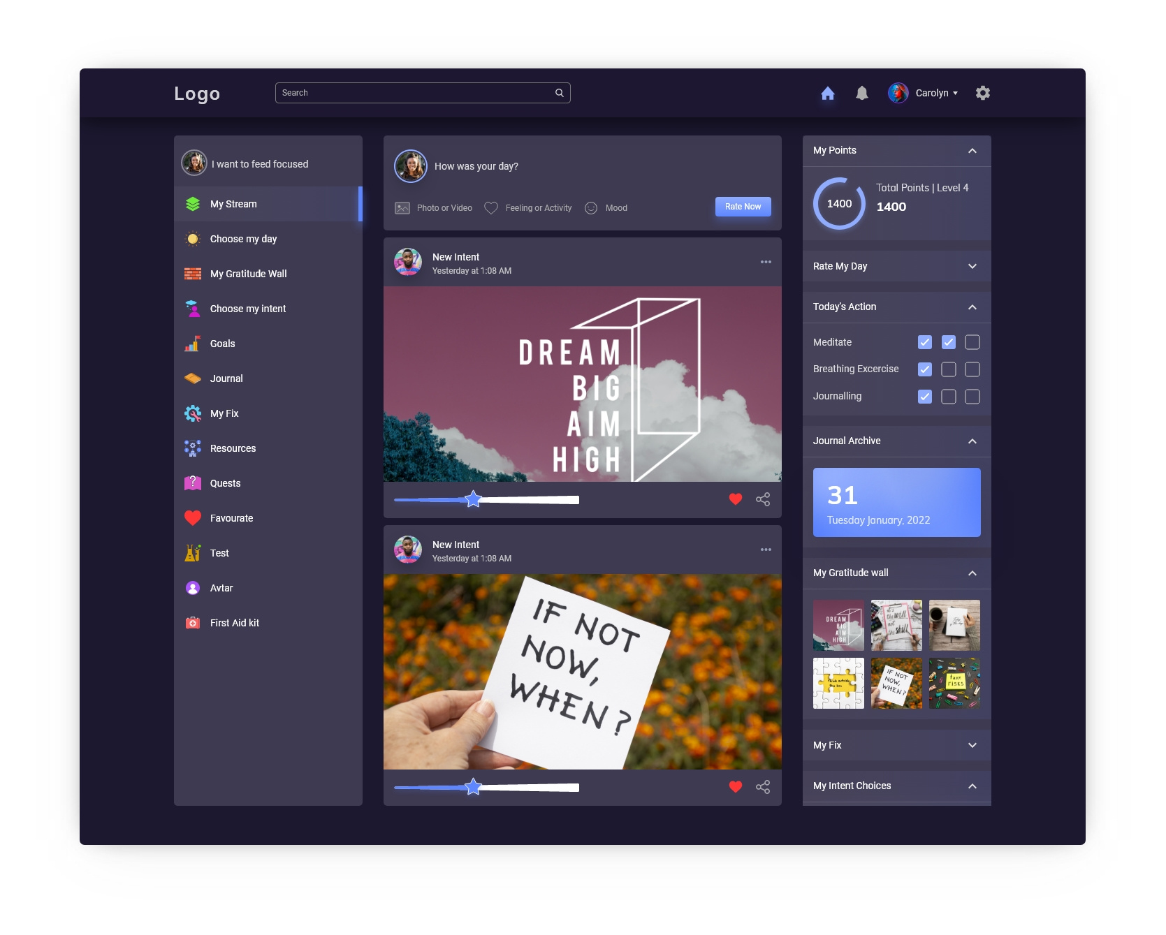 Personality Development webapp by Kinjal Prajapati on Dribbble