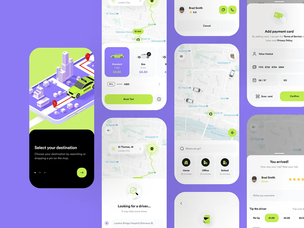 Uber App designs, themes, templates and downloadable graphic elements ...