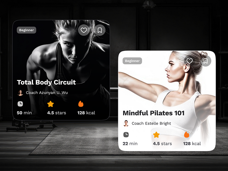 sandow v2: AI Fitness & Nutrition App | Workout Card Overview UI by ...