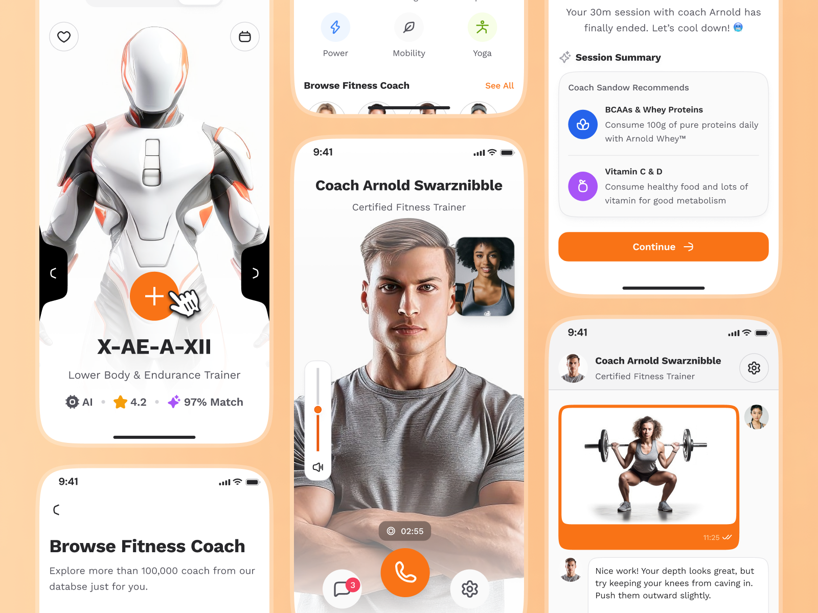 sandow v2: AI Fitness & Nutrition App | Workout Card Overview UI by ...