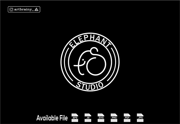 ELEPHANT STUDIO LOGO DESIGN by artbrainy_ on Dribbble