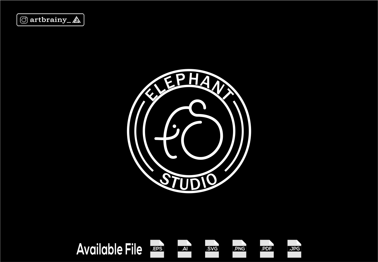 ELEPHANT STUDIO LOGO DESIGN by artbrainy_ on Dribbble