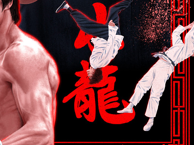 Bruce Lee officially licensed poster detail 1 by Jason Raish on Dribbble