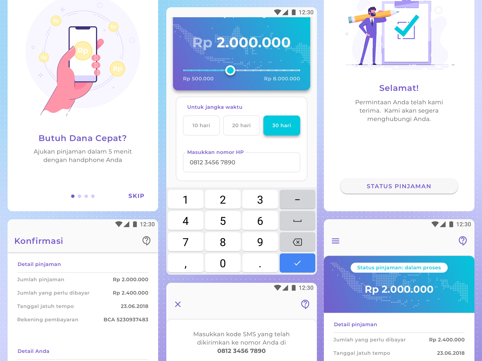 End-to-End Microloan App UI – Fast, Simple, Secure by Antonius Sindhu Widyatama on Dribbble