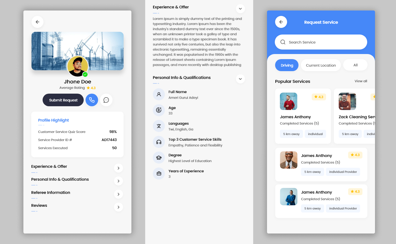 Profile ui ux by Noman Malik on Dribbble