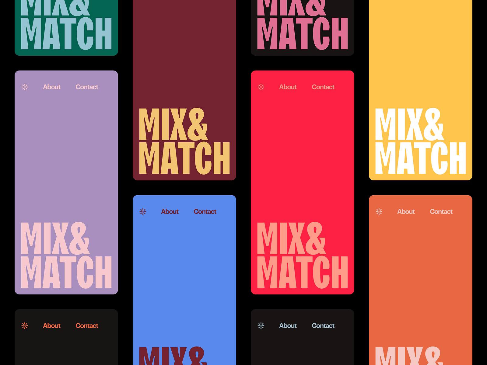 MIX&MATCH - Colors layout by Federico Gallo on Dribbble
