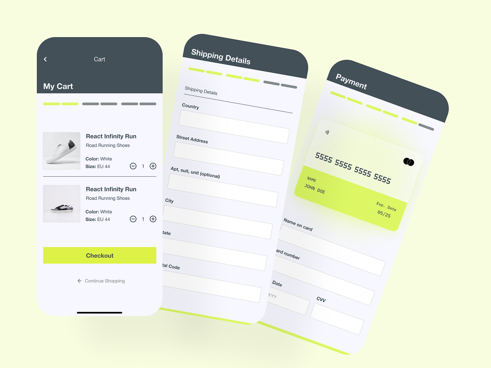 Credit card checkout form by Ali Hamza on Dribbble