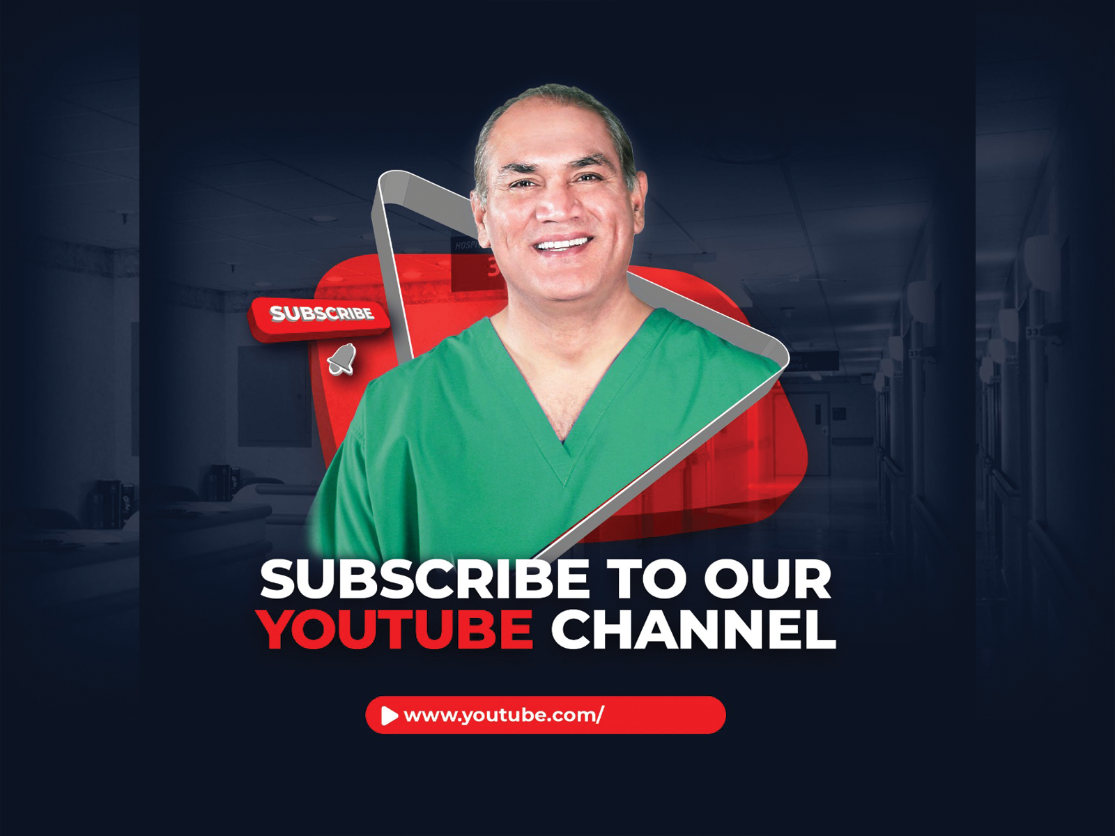 Youtube subscribe post for a client by Saad Hameed on Dribbble