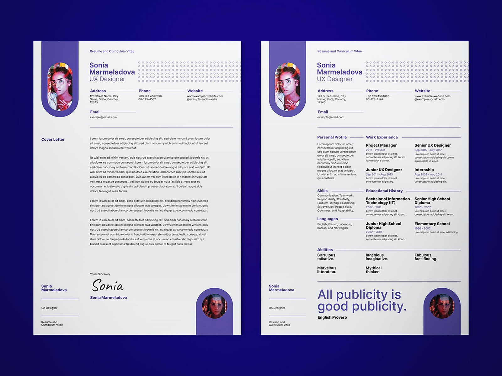 Professional Resume & Cover Letter by Design My CV on Dribbble