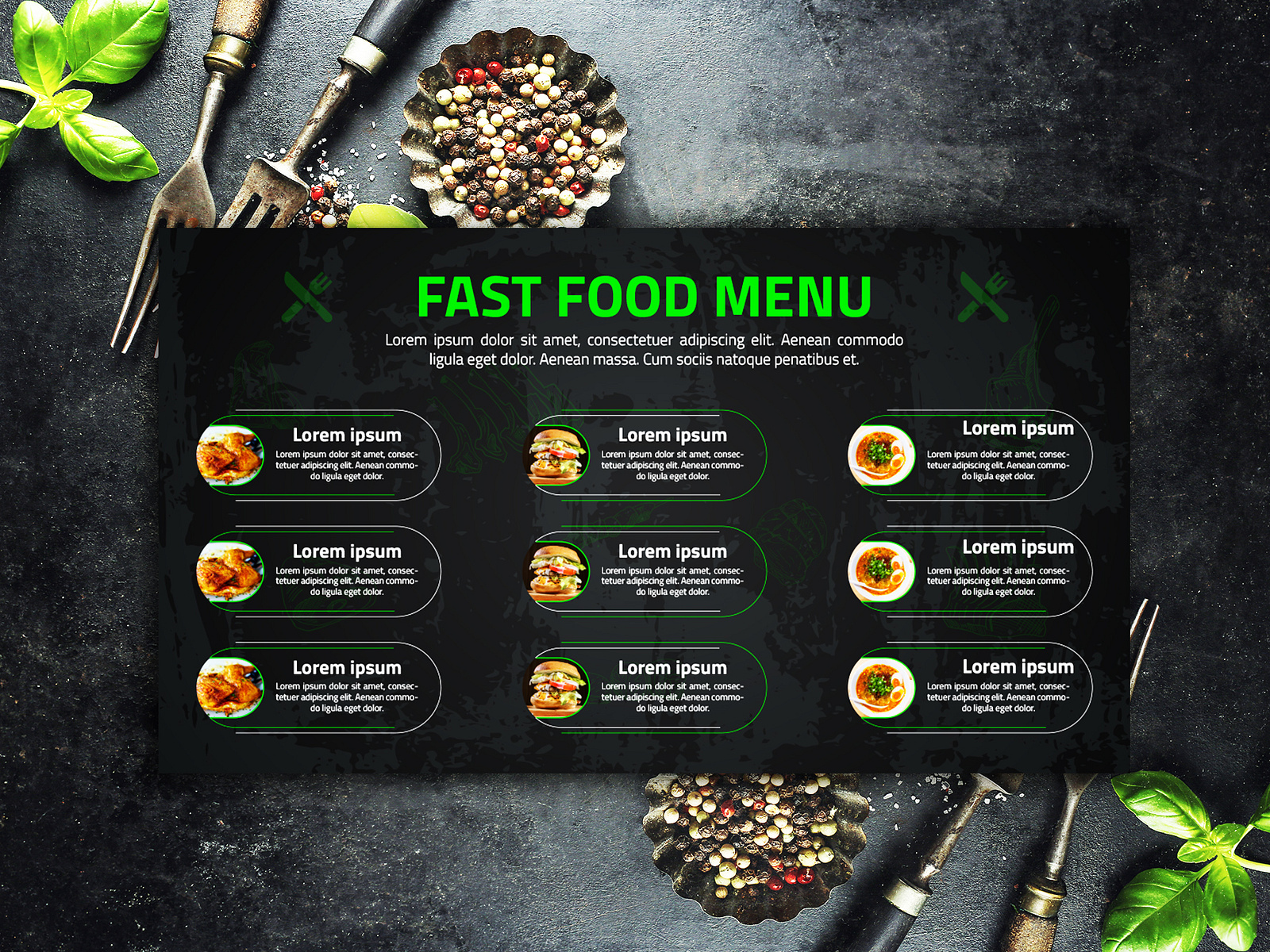 Fast Food Digital Menu Design by MRI STUDIO on Dribbble