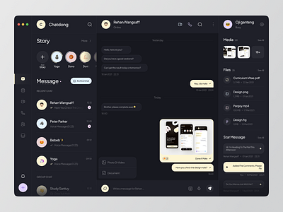 Chatdong - Sidebar Chatting Desktop Ver💬 by Asal Design for Piqo Studio ...