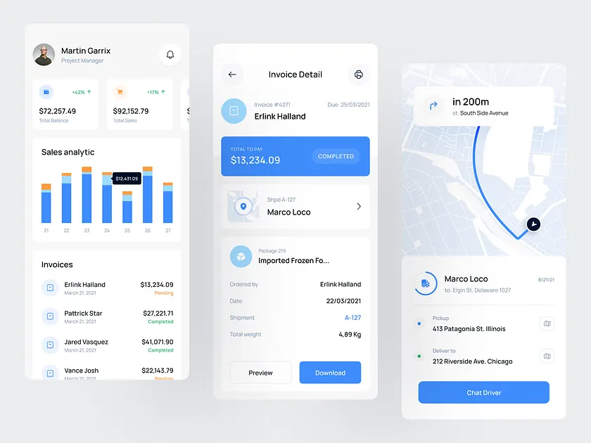 Blue UI designs, themes, templates and downloadable graphic elements on ...