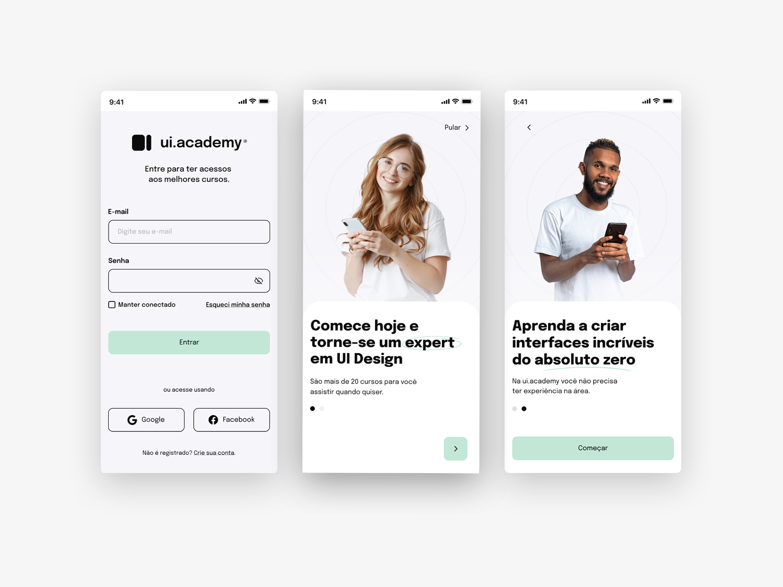 UI.Academy - App Mobile Curso online by Jonathan Rafael on Dribbble