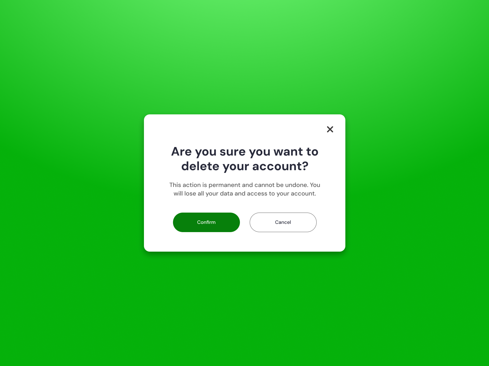 Confirmation Model UI Card Design by Ramesh Reddy on Dribbble