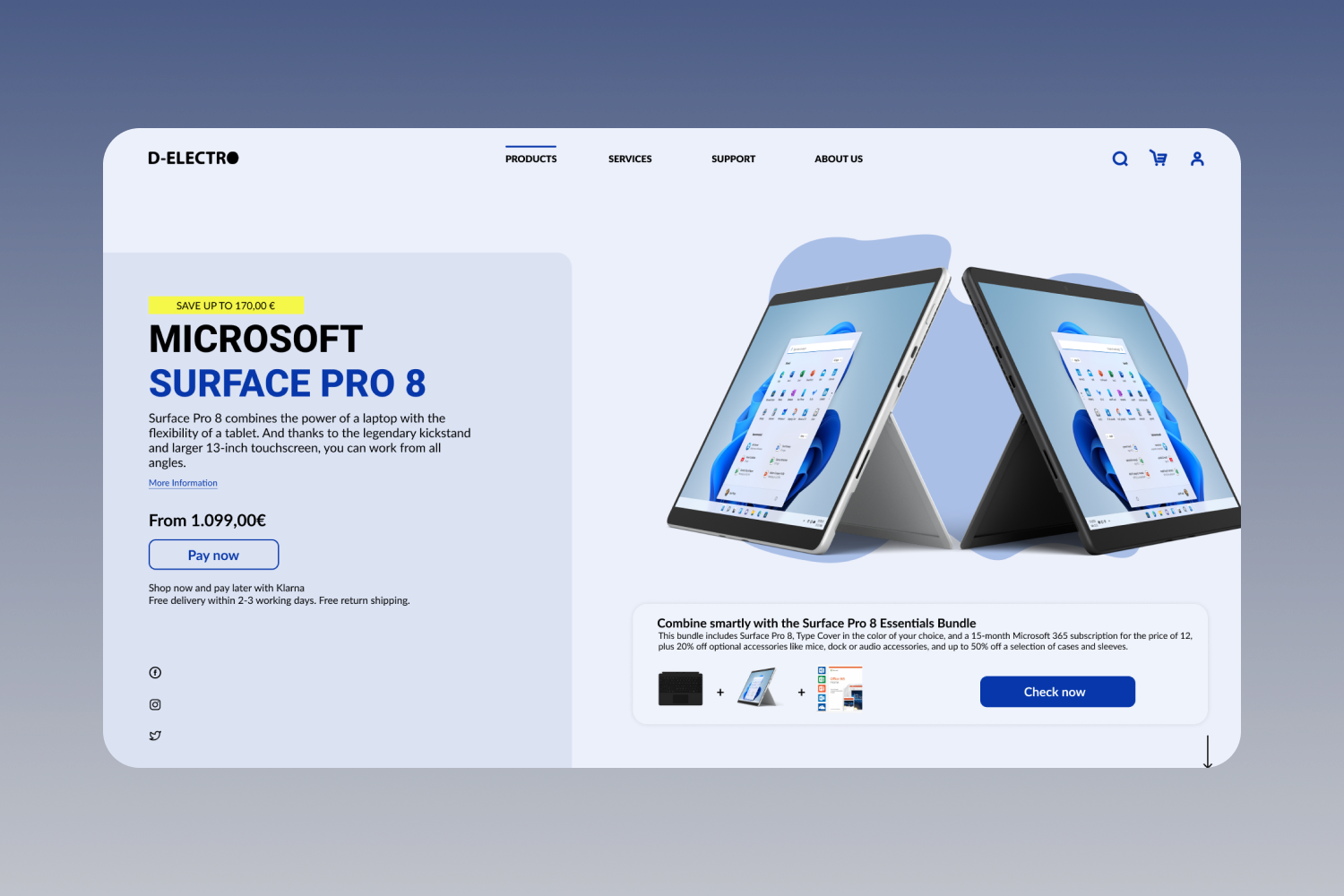 Microsoft Surface Pro ( Landing Page ) by Alex Landrin on Dribbble