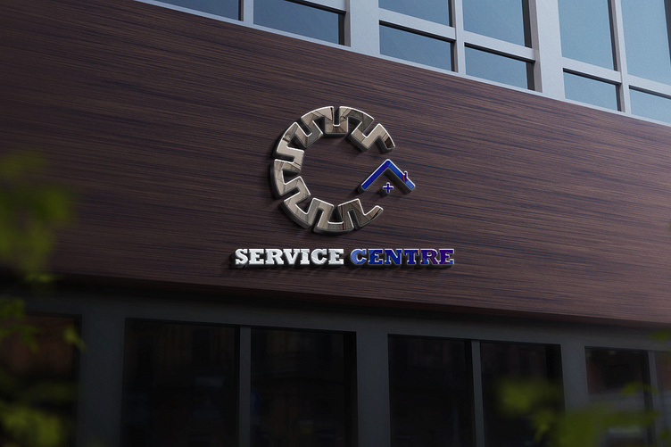 Service Centre logo with mockup. by Tushar Sharma on Dribbble
