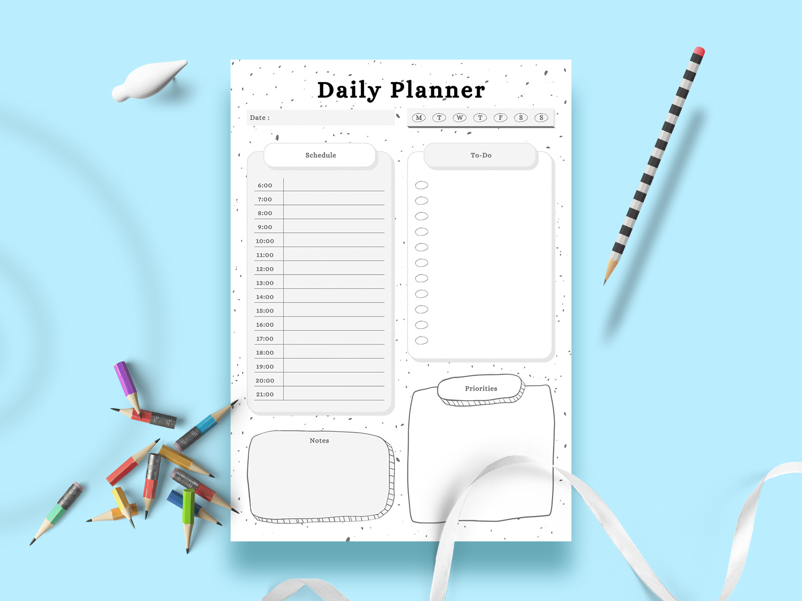 Daily Planner Template by LaxmiOwl on Dribbble