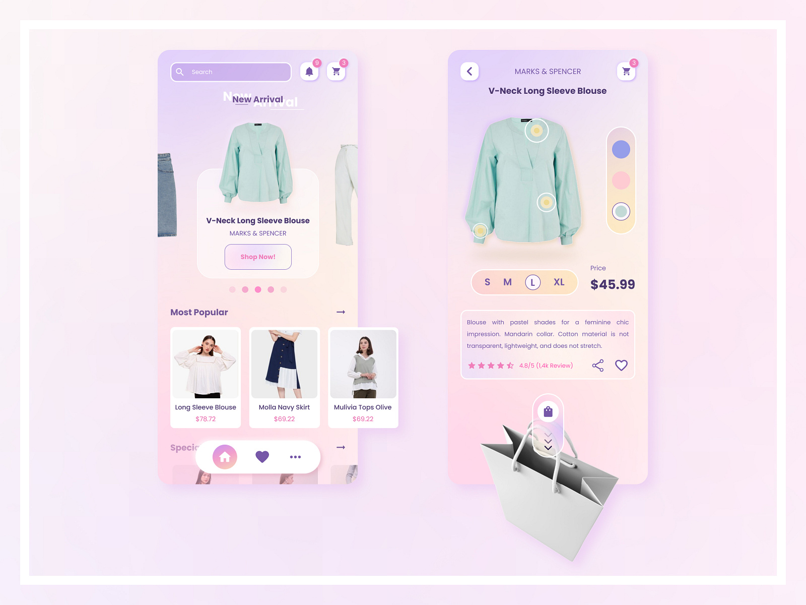 Clothing E-commerce with Aurora Background by Siti Ranisa Dayuansari on ...